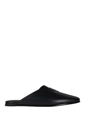 Givenchy Nappa Leather Label Mules - Black