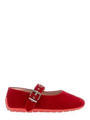 SIMONE ROCHA Crystal-embellished Buckle-strap Ballet Flats