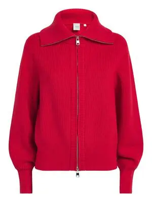 Varley Zip-up Enrico Sweater Red
