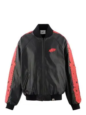 SAINT MXXXXXX X Bape Logo-patch Track Jacket - Black