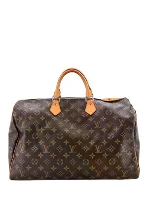 LOUIS VUITTON Speedy Handbag Monogram Canvas 40 Satchel - Brown