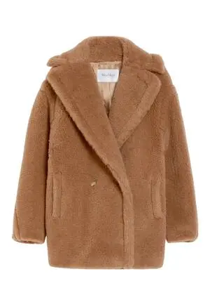 MAX MARA Short Teddy Bear Icon Coat - Camel
