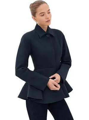 Stella McCartney Peplum Wool Jacket - Navy