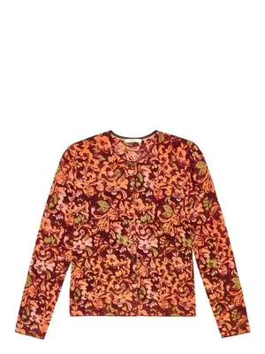 Malìparmi Floral-print Wool Cardigan - Red