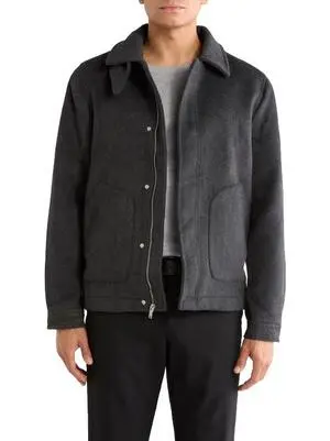 Bagatelle Wool Blend Blouson Jacket - Grey