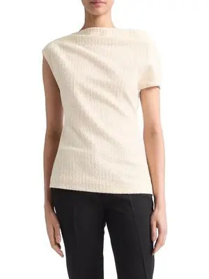 TOTEME One-shoulder Knit Top - Ecru