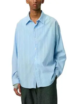 MFPEN Essay Stripe-pattern Shirt - Blue