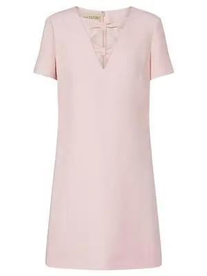 Valentino Garavani Crepe Couture Bow-detail Minidress - Pink