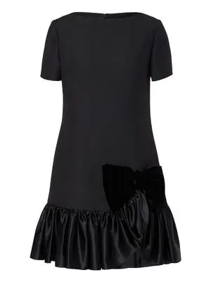 Valentino Garavani Crepe Couture Ruffled Minidress - Black