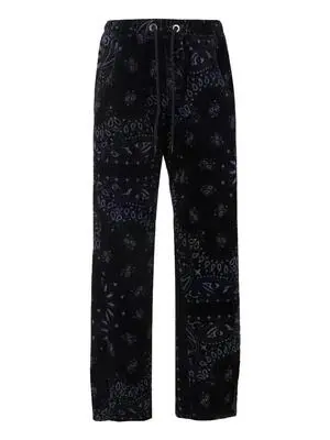 DON'T @ ME Paisley-pattern Corduroy Trousers