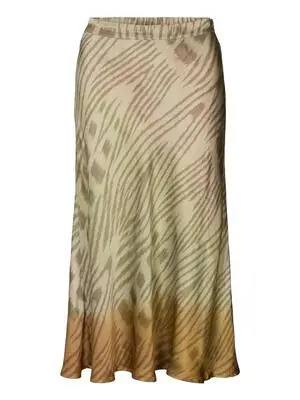 RABENS SALONER Elmi Ikat-print Elasticated Maxi Skirt