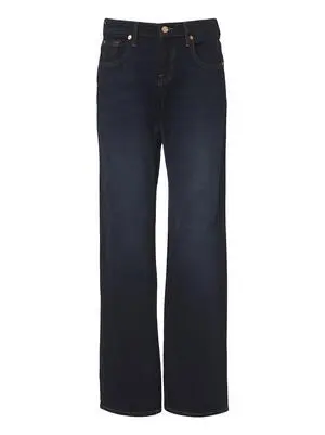 7 For All Mankind Faded Straight Jeans - Blue