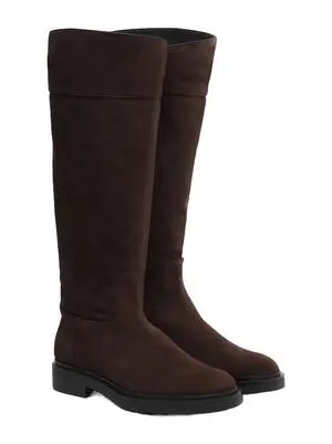 AQUAZZURA Ride Suede Knee-high Boots - Brown