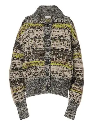 Dries Van Noten Jacquard Wool And Cashmere Cardigan - Multicoloured