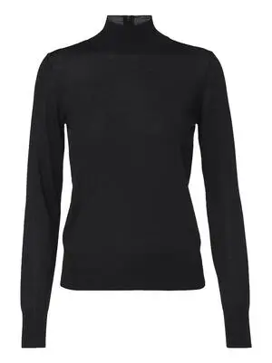 Carolina Herrera Wool And Silk-blend Sweater - Black