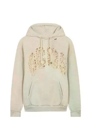 Gcds Laser-cut Logo Hoodie - Neutrals