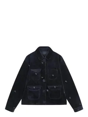 JNBY Floral-print Corduroy Jacket Blue