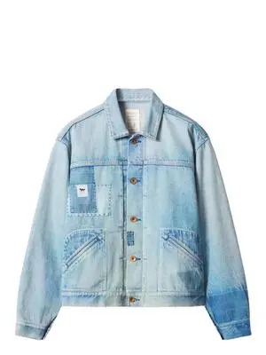 MAISON KITSUNÉ Patchwork Cotton Denim Jacket