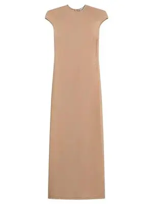 Scanlan Theodore Mesh Shoulder Pad Gown - Nude