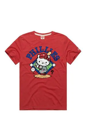 HOMAGE Philadelphia Phillies Hello Kitty Tri-blend T-shirt - Red