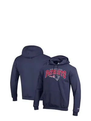 Champion New England Patriots Powerblend Arch Over Logo Hoodie - Navy