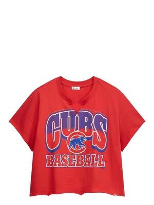 '47 Chicago Cubs Win Big Oversized Notch-neck T-shirt - Red