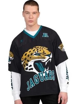 STARTER White Jacksonville Jaguars Short Sleeve & Long Sleeve T-shirt Combo Pack - Black
