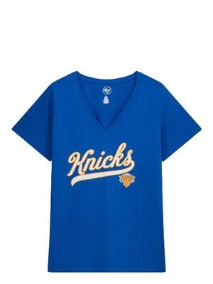 Profile New York Knicks Sweep V-neck T-shirt - Blue