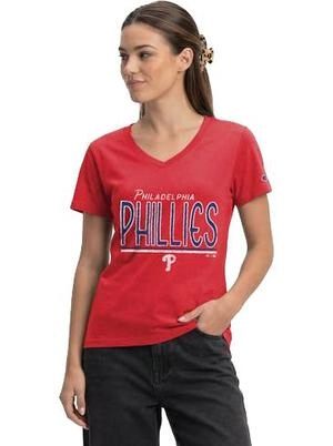 Champion Philadelphia Phillies Core V-neck T-shirt - Red