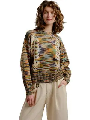 DEGEN Cone Flower Relaxed Fit Sweater Storm