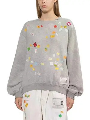 Mihara Yasuhiro Price-sticker Printed Sweatshirt - Grey