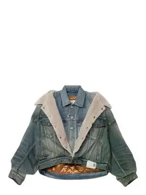 Mihara Yasuhiro Shifted Layered Denim Jacket - Blue