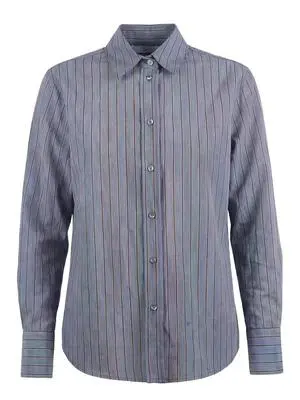 TELA Vertical-stripe Shirt - Blue