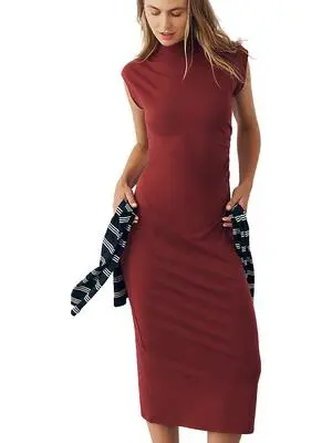 NATION LOS ANGELES Marcele Midi Dress - Wine
