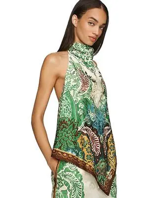 ALEMAIS Florence Mock Neck Halter Top - Multi
