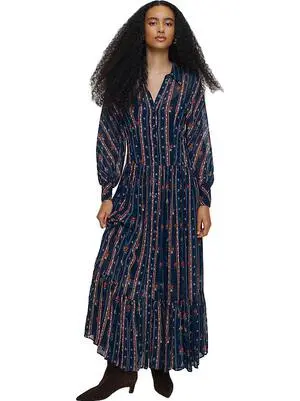 Anthropologie Tiered Maxi Dress - Black Pattern