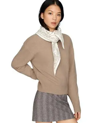 525 Pullover Sweater With Scarf - Camel