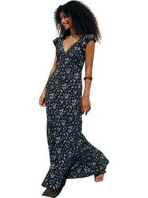 Beach Riot Elodie Maxi Dress - Blue Pattern