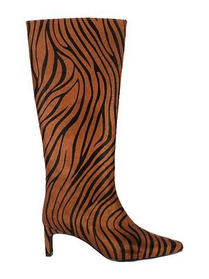 Intentionally Blank Seville Tall Poted-toe Boots - Zebra