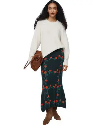 THE TINY BIG SISTER Roses Midi Skirt