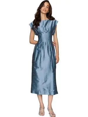 Mestiza New York Qun Len Blend Taffeta Dress - Blue
