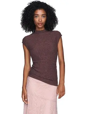 Anthropologie 100% Cashmere Cap-sleeve Sweater - Brown