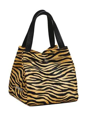 Anthropologie Simonmiller Leather Quad Bag - Zebra