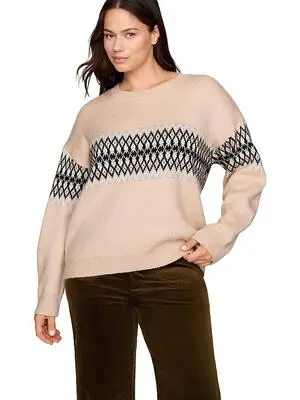 Sanctuary Argyle Pullover Sweater - Hazelnut Argyle