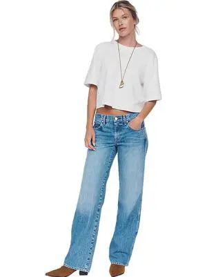 AMO Odette Mid-rise Wide-leg Jeans - Smudge
