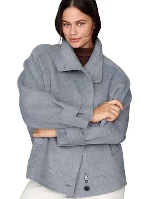 Maeve Funnel Neck Jacket - Grey