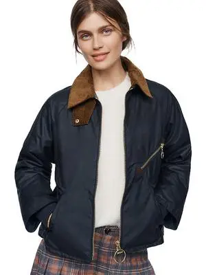 Barbour Arlene Waxed Cotton Jacket - Navy/ancient