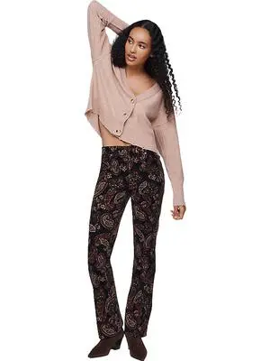 Sanctuary Play Date Corduroy Bootcut Pants - Brown Pattern