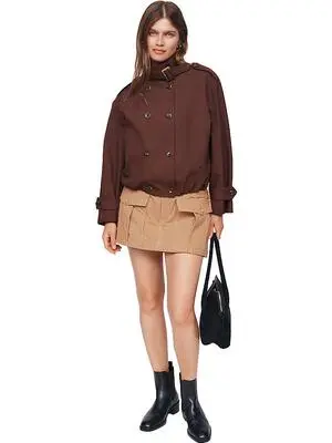 Maeve Houndstooth Mi Skort - Brown Pattern