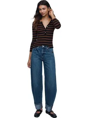 Hudson Jeans Aria High Rise Cuffed Barrel Jeans - Dreamland